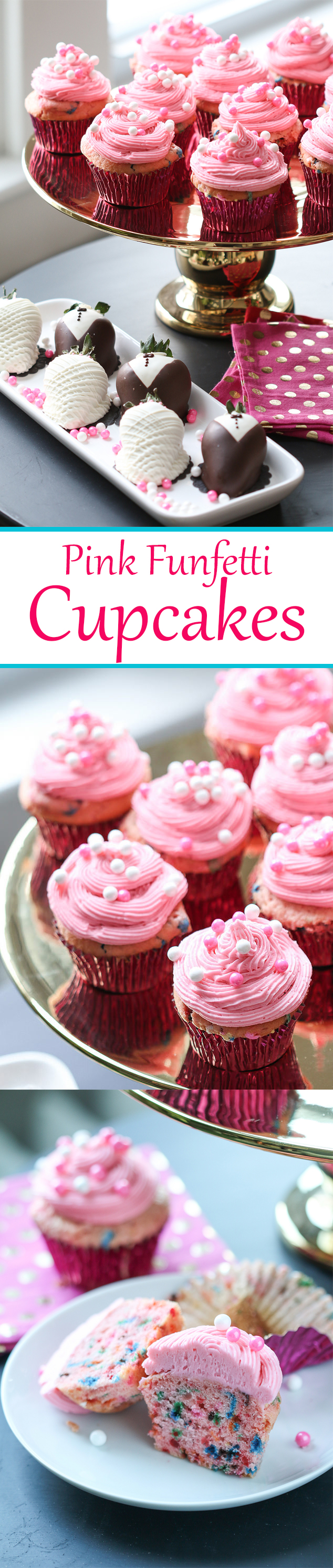 pink funfetti cupcakes oscar party baby shower recipe easy sprinkles ...