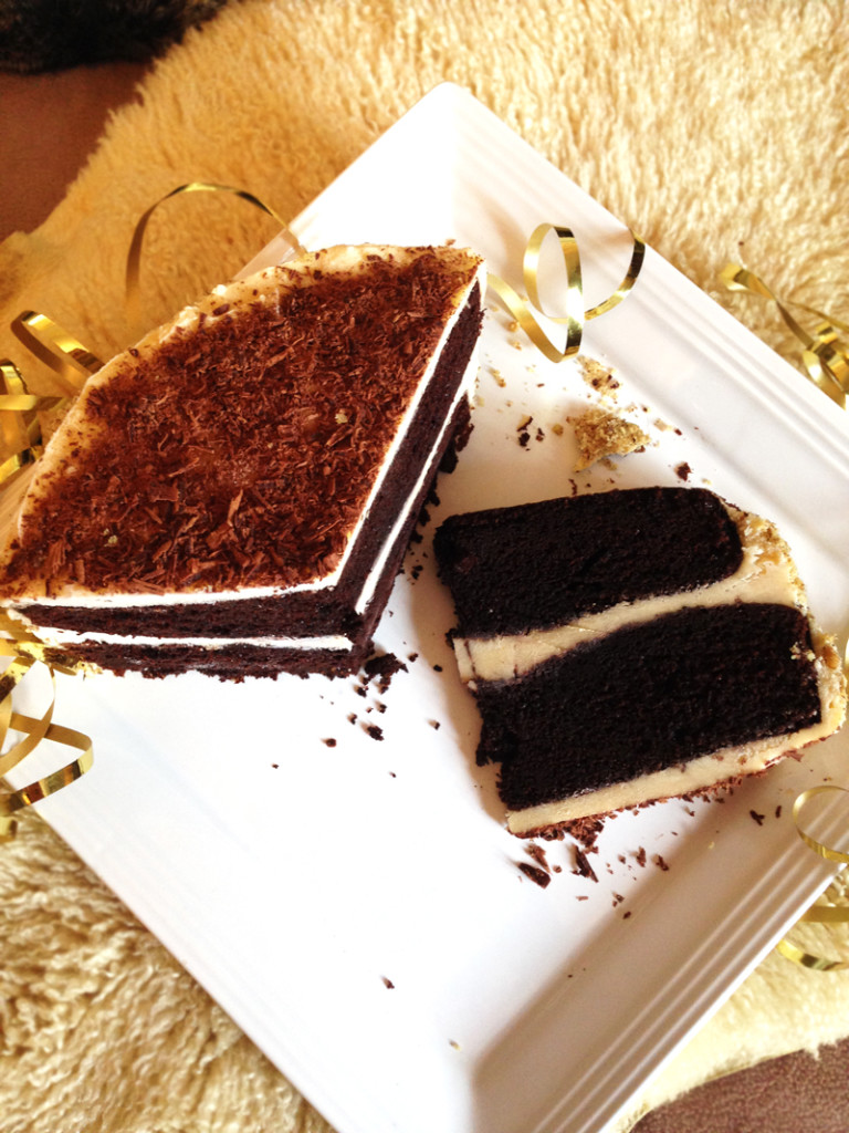 The Best Chocolate Cake With Vanilla Cream + Ferrero Rocher Style ...